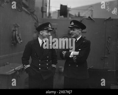 Submarines and Submarine Officers. 4 February 1943, Malta. Close-up of ...