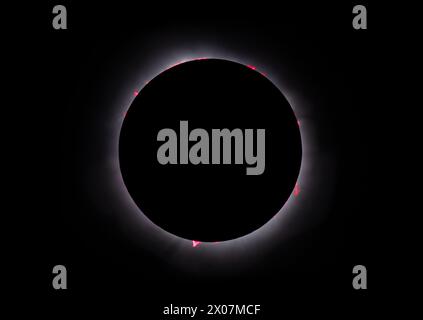 Total Solar Eclipse Composite taken April 2024 Stock Photo - Alamy