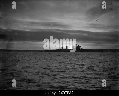 HMS VICTORIOUS AT ANCHOR. 18 DECEMBER 1941, SCAPA. - The painting party ...