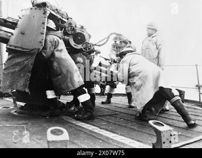 Crew of HMS Cornelian, a British trawler, shoots down a Heinkel and a ...