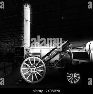 Replica of Robert Stephenson's 'Rocket' steam locomotive, on display at ...