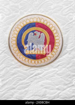 The yorkist symbol, of a falcon and fetterlock, in the christian church ...