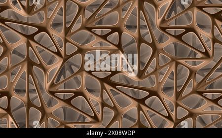 Two-layer 3d metal lattice on gray concrete background High quality ...