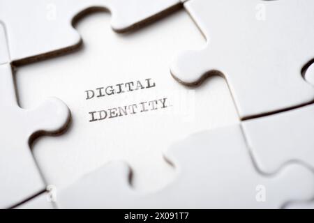 Digital identity text written with a typewriter Stock Photo - Alamy
