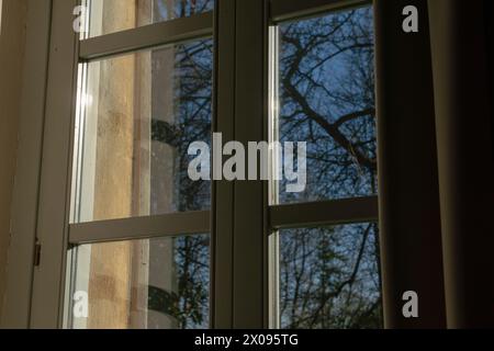double glazed window with light and transparency effects, the solar ...