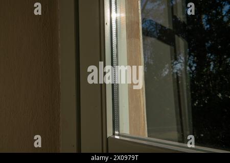 double glazed window with light and transparency effects, the solar ...