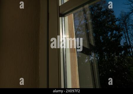 double glazed window with light and transparency effects, the solar ...