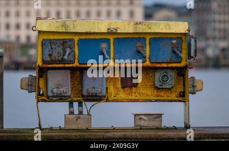 Old rusty electrical switch box Stock Photo - Alamy