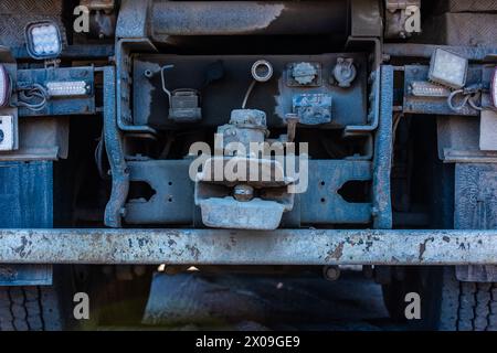 Coupling pin on a lorry Stock Photo - Alamy