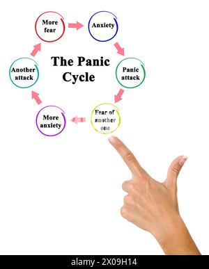 Six Components of Panic Cycle Stock Photo - Alamy