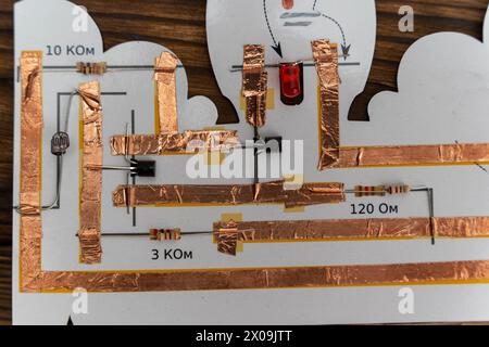 copper foil tracks and transistors. a children's radio-electronic ...