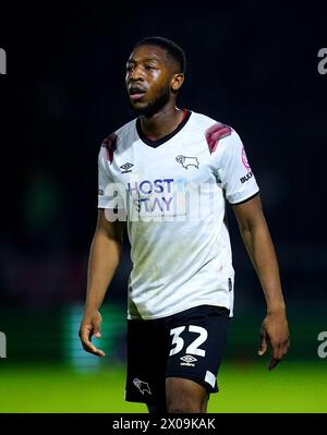 Derby County's Ebou Adams during the Sky Bet Championship match at ...