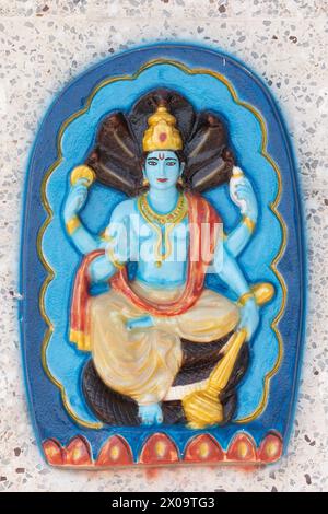 The Mace and conch symbols of the Hindu God Vishnu in the form ...