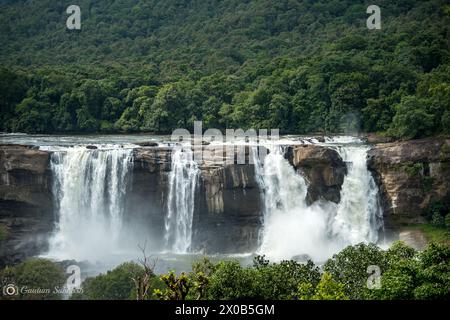 Athirapally waterfalls in Kerala during Monsoon season largest ...