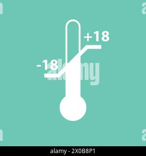 Storage temperature range symbol. Black thermometer icon with diagonal ...