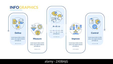 DMAIC methodology rectangle infographic template Stock Vector Image & Art - Alamy