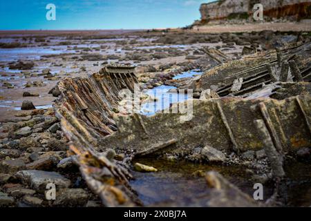 Old Hunstanton beach remains of a ship wreck The Sheraton under ...