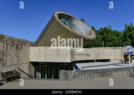 Yeritasardakan is a Yerevan Metro station. Modernist Soviet ...