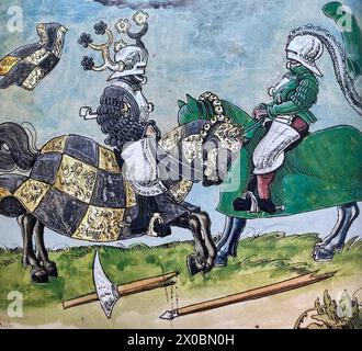 This early 16th-century illuminated manuscript depicts the princes ...