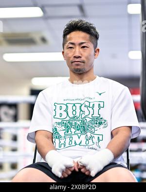 Takuma Inoue of Japan during a public workout at Ohhashi Boxing Gym on ...