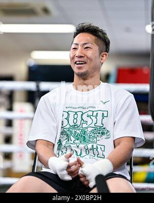 Takuma Inoue of Japan during a public workout at Ohhashi Boxing Gym on ...