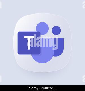 Microsoft Teams logo. Enterprise platform that integrates chat ...