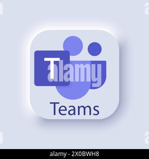 Microsoft Teams logo. Enterprise platform that integrates chat ...