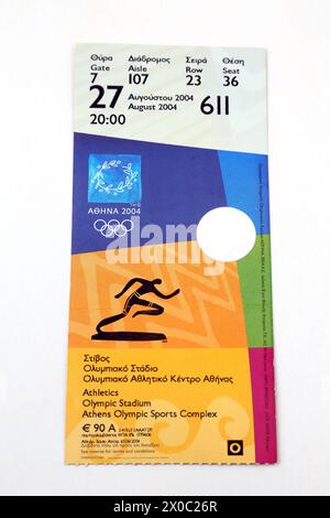 Ticket for Athens 2004 Summer Olympics Stock Photo - Alamy