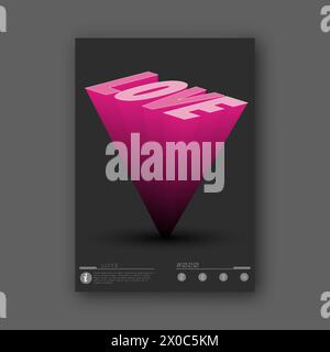 Love. A stylized template for a poster, billboard, interior decoration ...