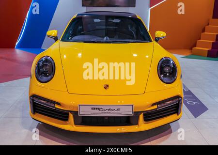 Seattle, WA, USA September 21, 2023 Porsche 911 Turbo S parked showing ...