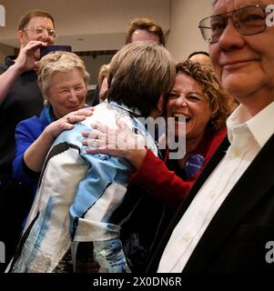 Wisconsin Supreme Court Justice Rebecca Dallet takes a ceremonial oath ...