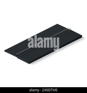 Creative concept isometric diverse notepad isolated against plain ...