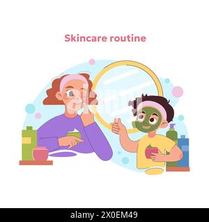 boy kid is doing creative drawing using chalk. vector design ...