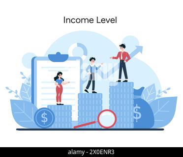 Income Level concept. A compelling vector illustration showcasing the ...