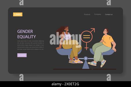 Gender Equality concept. A balanced representation of gender equality ...
