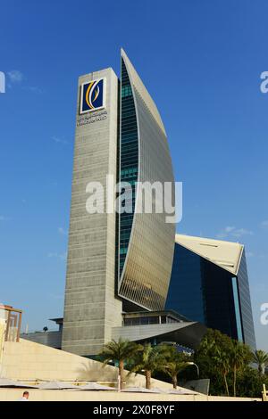The modern Emirates NDB building in Deira, Dubai, UAE Stock Photo - Alamy