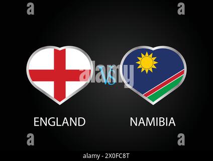 Namibia Vs England, Cricket Match concept with creative illustration of ...