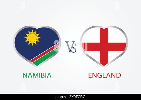England Vs Namibia, Cricket Match concept with creative illustration of ...