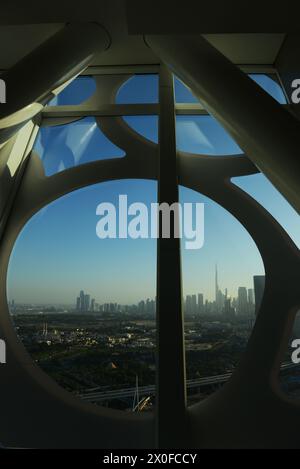 The Observatory deck at the top of the Dubai Frame in Dubai, UAE Stock ...