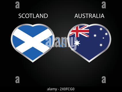 Australia Vs Scotland, Cricket Match concept with creative illustration ...