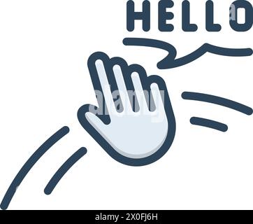 Icon for hello, gesturing Stock Vector Image & Art - Alamy