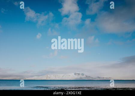 Mt. Esja on the Atlantic Ocean in Reykjavik, Iceland Stock Photo - Alamy