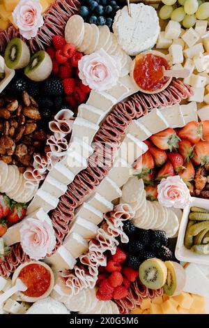 Charcuterie board display during event Stock Photo - Alamy