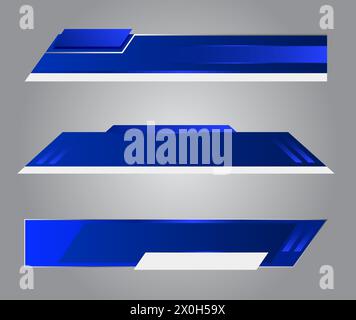 Vector illustration. Banners for broadcasting with negative space to ...