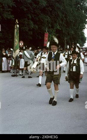 Traditional costume festival in Ismaning near Munich. [automated ...