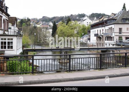 bridge across river Kyll Stock Photo - Alamy