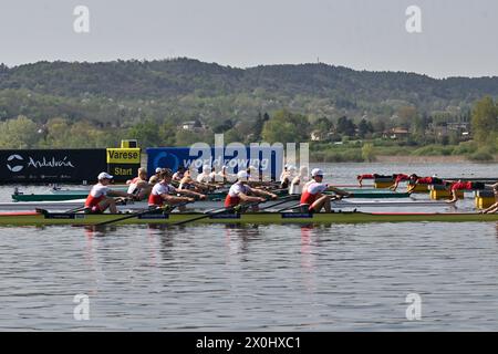 Varese, Italy. 12th Apr, 2024. Men's Four: Nicholas Kohl and Giuseppe ...