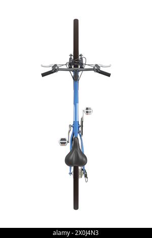 Black bicycle, front side view isolated on white background, 3D ...