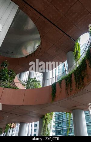 Singapore - 8 March 2024: View of Sky Garden at CapitaSpring Building ...