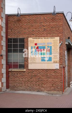 Edmonton, Alberta - April 4, 2024: Sign and map for Old Strathcona ...